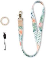 China Custom Polyester Neck Lanyards 2cm Width 90cm Length with Card Holder Keychain for sale