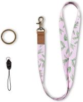 China Custom Polyester Neck Lanyards 2cm Width 90cm Length with Card Holder Keychain for sale