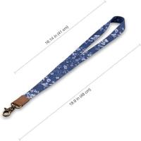 China Custom Polyester Neck Lanyards 2cm Width 90cm Length with Card Holder Keychain for sale
