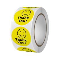 China 1 Inch 25mm Custom Rainbow Thank You Sticker Roll 500pcs for Gift Decoration for sale