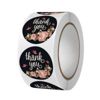 China 1 Inch 25mm Custom Rainbow Thank You Sticker Roll 500pcs for Gift Decoration for sale
