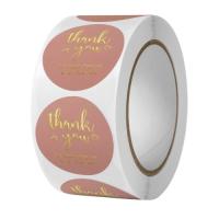 China 1 Inch 25mm Custom Rainbow Thank You Sticker Roll 500pcs for Gift Decoration for sale