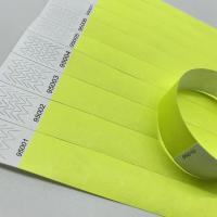 China Tyvek Bangles Customized Personalized Event Bracelets with Strong Adhesive Closure for sale