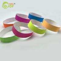 China Tyvek Bangles Customized Personalized Event Bracelets with Strong Adhesive Closure for sale