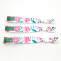 China Custom Polyester RFID Wristbands 350x15mm for Festival Events with Logo Printing for sale