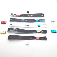 China Custom Polyester RFID Wristbands 350x15mm for Festival Events with Logo Printing for sale