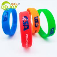 China Custom Waterproof Debossed Silicone Rubber Bracelets 202x12x2mm for Events for sale