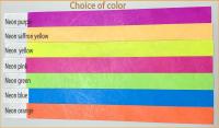 China Custom Tyvek Wristbands 250x19mm for Events Festivals Neon Colors Waterproof for sale