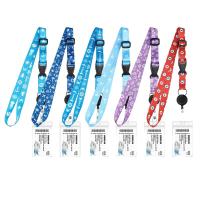 China Custom Polyester Lanyard Keychain 6 Color Silk Screen Printing Round Nylon Lanyard with Logo 90cm for sale