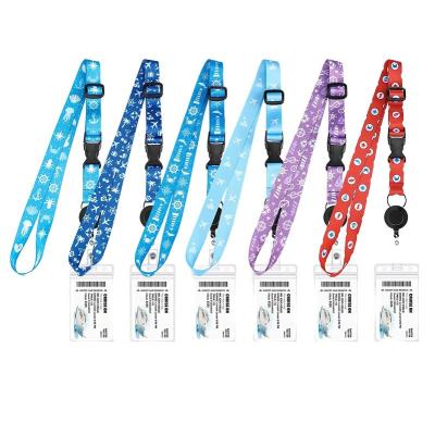 China Custom Polyester Lanyard Keychain 6 Color Silk Screen Printing Round Nylon Lanyard with Logo 90cm for sale