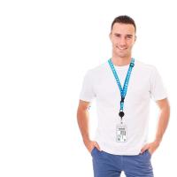 China Custom Polyester Lanyard Keychain 6 Color Silk Screen Printing Round Nylon Lanyard with Logo 90cm for sale
