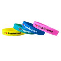 China Custom Waterproof Debossed Silicone Rubber Bracelets 202x12x2mm for Events for sale