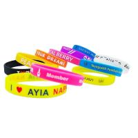 China Custom Size Silicone Wristband 202x12x2mm Debossed Printing for Events Festival for sale