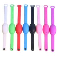 China Children Silicone Portable Hand Sanitizer Wristband Dispenser 10ml Capacity 25g Weight for sale