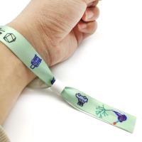 China Customizable Fabric Woven Wristbands 350x15mm with Adjustable Design and Custom Artwork for sale