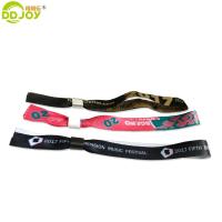 China Custom Woven Polyester Bracelets 350x15mm for Events Festivals Promotional Gifts for sale