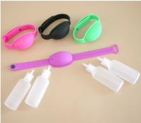 China Children Silicone Portable Hand Sanitizer Wristband Dispenser 10ml Capacity 25g Weight for sale