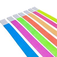 China Custom Printed Eco Tyvek Paper Wristbands 250x25mm for Festival Events for sale