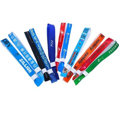 China Custom Polyester Wristbands 350x15mm for Events Festivals and Clubs for sale