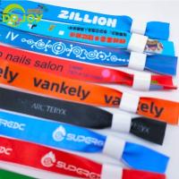 China Custom Polyester Wristbands 350x15mm for Events Festivals and Clubs for sale