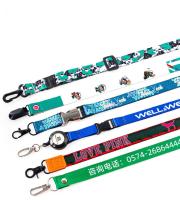 China Custom Printing Sublimation Polyester Neck Lanyards with Breakaway and Safety Buckle for sale