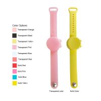 China Silicone Hand Sanitizer Wristband 15ml Adjustable Dispenser Bracelet Custom Logo for sale
