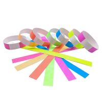 China Customizable Neon Tyvek Wrist Bands 250x19mm for Festivals and Concerts for sale