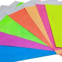 China Customizable Neon Tyvek Wrist Bands 250x19mm for Festivals and Concerts for sale