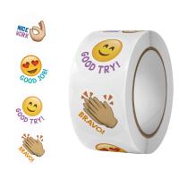China Custom Rainbow Thank You Stickers 500 Pieces Per Roll Round Gift Decoration Labels for sale