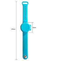 China Silicone Hand Sanitizer Wristband 15ml Adjustable Dispenser Bracelet Custom Logo for sale