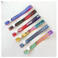 China Custom Satin Fabric RFID Wristbands for Party Events 350x15mm Logo Printing for sale
