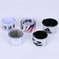 China Custom PVC Snap Slap Reflective Wristband 3x22cm Waterproof Bulk for Religious Events for sale