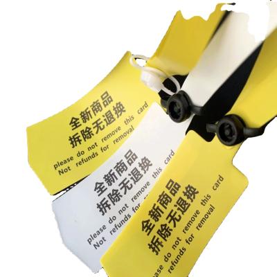 China PVC Soft Label Seal Anti-Theft Buckle 21x7.5cm for Shoes Clothes Bags Disposable Security Tags for sale