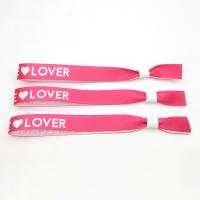China Custom RFID Chip Satin Fabric Wristbands 350x15mm with Logo Printing for Events for sale