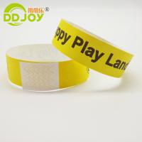 China Waterproof Tyvek Paper Wristbands 250x25mm for Event Guest Staff Identification for sale