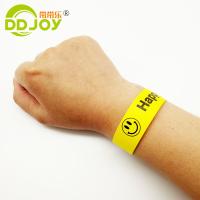 China Waterproof Tyvek Paper Wristbands 250x25mm for Event Guest Staff Identification for sale