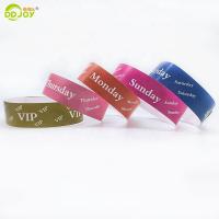 China Waterproof Tyvek Paper Wristbands for Events 250x25mm Custom Logo for sale