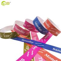 China Waterproof Tyvek Paper Wristbands for Events 250x25mm Custom Logo for sale