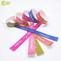 China Waterproof Tyvek Paper Wristbands for Events 250x25mm Custom Logo for sale