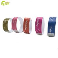 China Waterproof Tyvek Paper Wristbands for Events 250x25mm Custom Logo for sale
