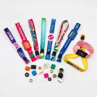 China Custom Logo Polyester Satin RFID Wristbands 350x15mm for Event Festival Entry for sale