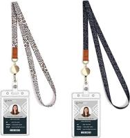 China Custom PVC Work Card Lanyard Nylon ID Chest Strap 1cm Width 90cm Length Metal Buckle for sale