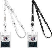 China Custom PVC Work Card Lanyard Nylon ID Chest Strap 1cm Width 90cm Length Metal Buckle for sale