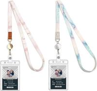 China Custom PVC Work Card Lanyard Nylon ID Chest Strap 1cm Width 90cm Length Metal Buckle for sale