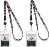 China Custom PVC Work Card Lanyard Nylon ID Chest Strap 1cm Width 90cm Length Metal Buckle for sale