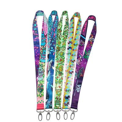 China Sublimation Polyester Neck Lanyards 1cm Width 90cm Length with Breakaway Safety Buckle for sale