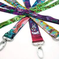 China Sublimation Polyester Neck Lanyards 1cm Width 90cm Length with Breakaway Safety Buckle for sale