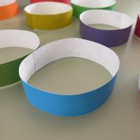 China Paper Identification Tyvek Wristbands Custom Logo and Barcode for Identification for sale