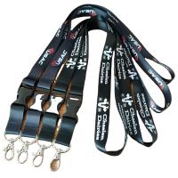 China Custom Sublimation Lanyards 1 Color Printing Safety Buckle 90cm Polyester for Travel Agency for sale