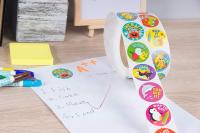 China 1 inch 25mm Round Stickers 500 Pcs Cute Animals Labels for School Rewards Teachers for sale
